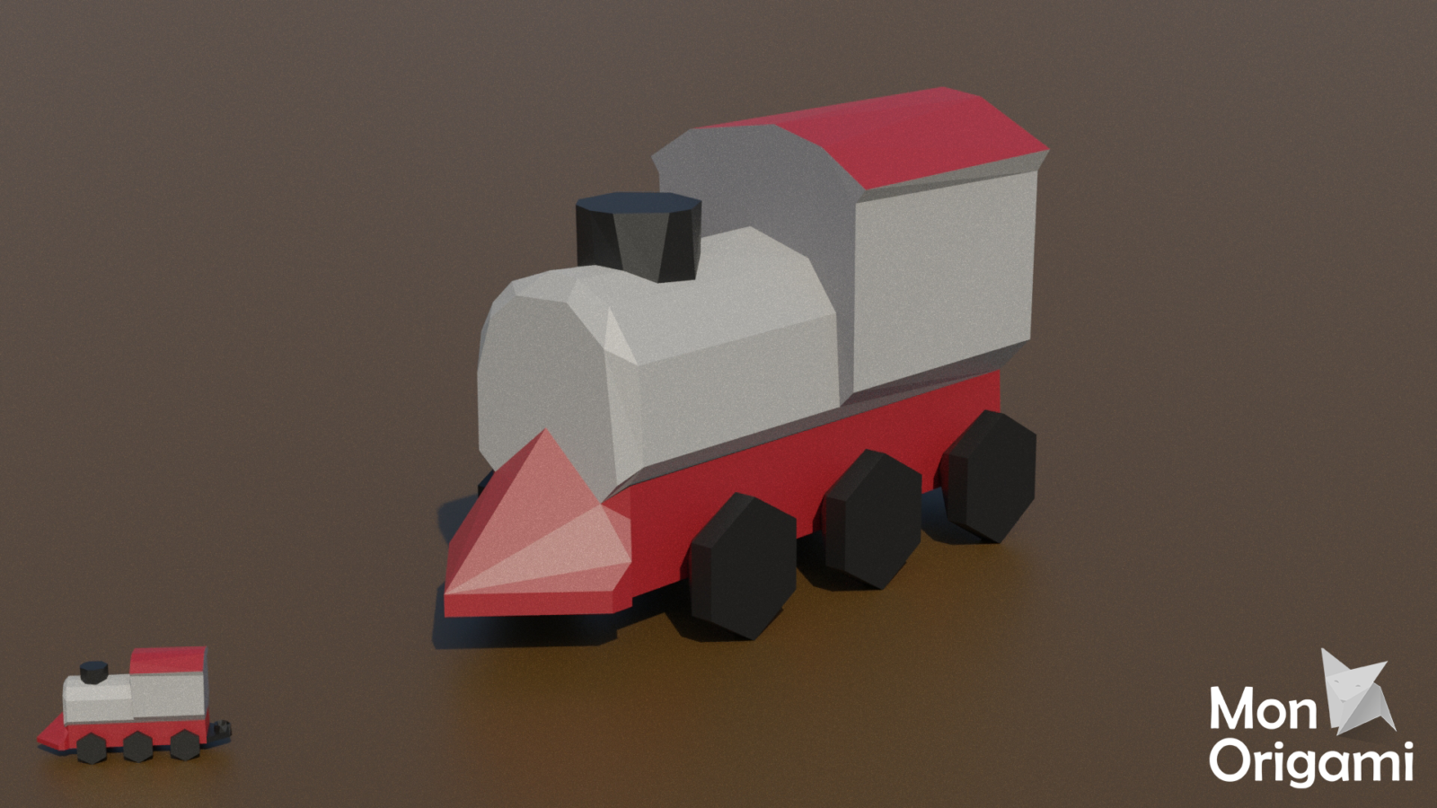 Locomotive - Mon Origami ! Vente de patrons d'origami 3D